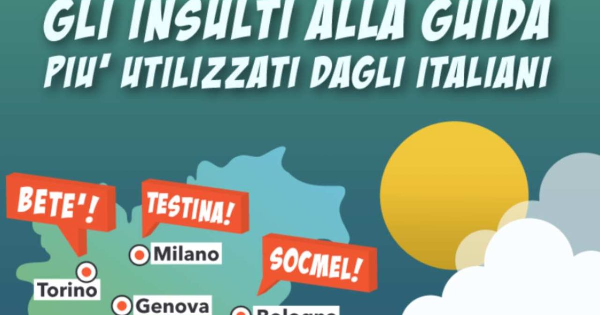 Insulti alla guida: la classifica dei più usati per città, Palermo compresa